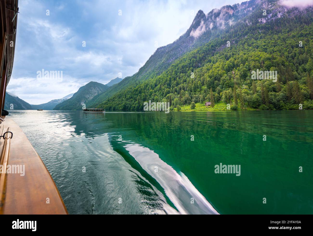 Boat trip on the Königssee in Berchtesgadener Land Stock Photo - Alamy