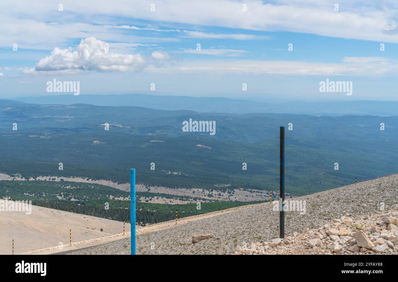 Impression around the summit of Mont Ventoux, a mountain in the ...