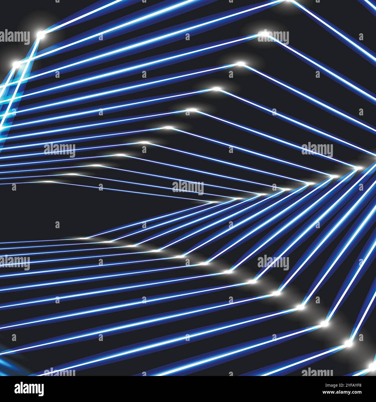 Vector bright lines on dark background. Black abstract geometric ...