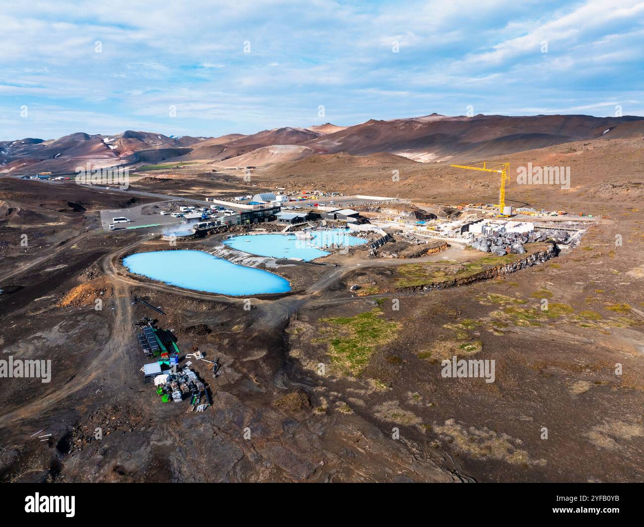 Aerial view of the Blue Lagoon in Iceland, the most famous and popular ...
