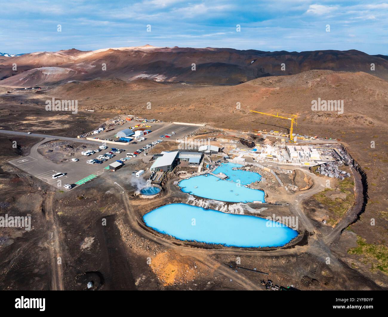 Aerial view of the Blue Lagoon in Iceland, the most famous and popular ...