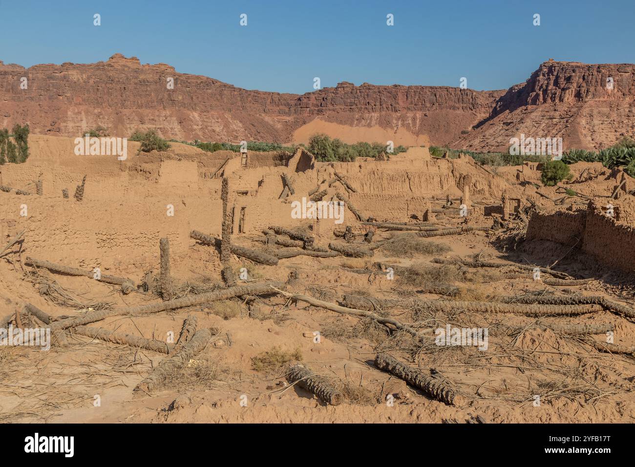 Ruins of mud houses in Al Ula Old town, Saudi Arabia Stock Photo - Alamy