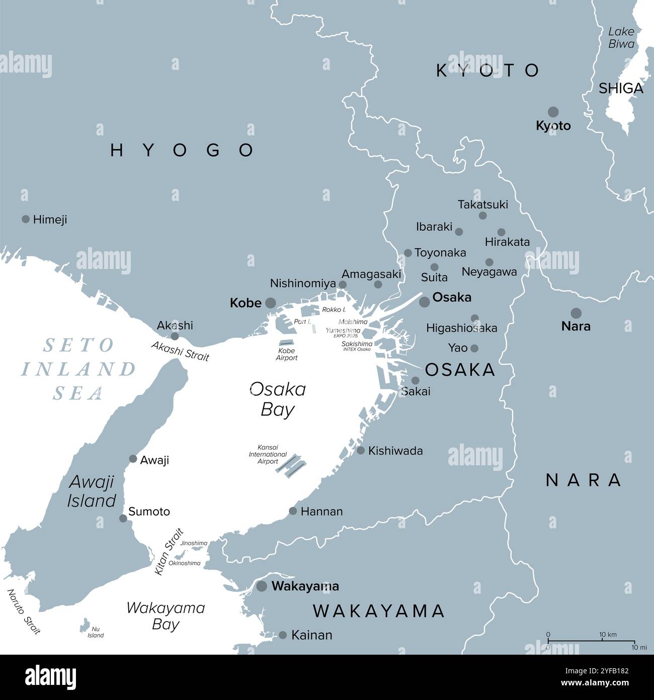 Map of kobe hi-res stock photography and images - Alamy