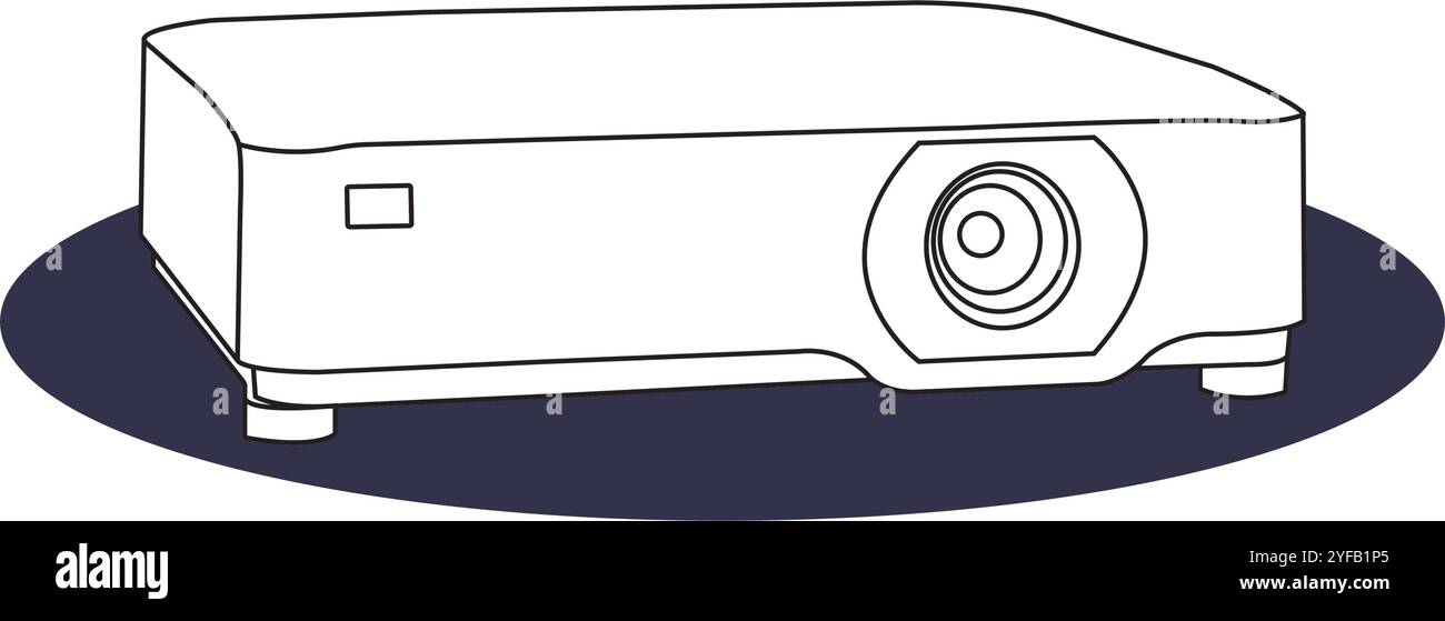 Film projector cut out Stock Vector Images - Alamy