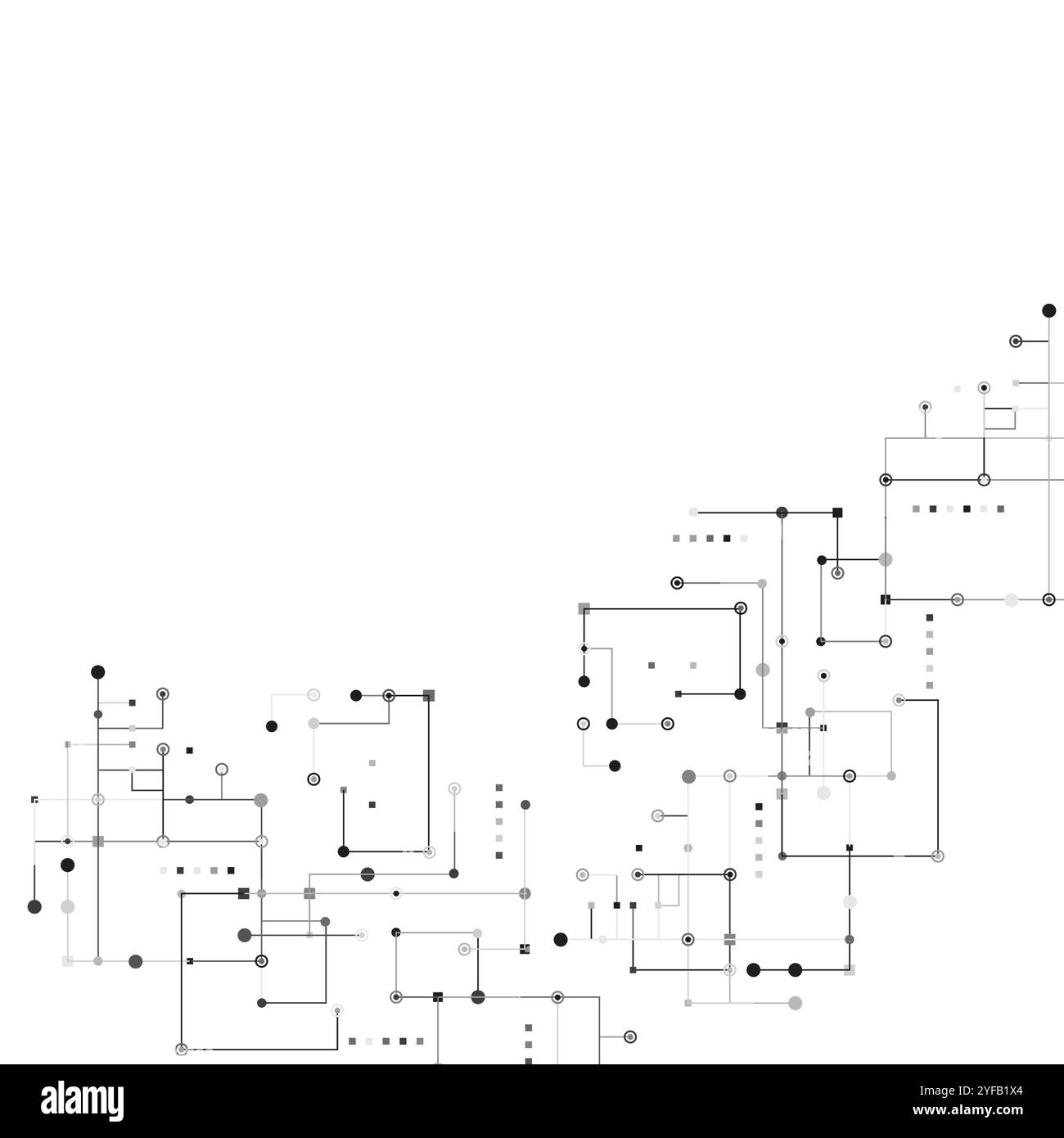 Abstract futuristic connection. Dots background. Line vector drawing ...