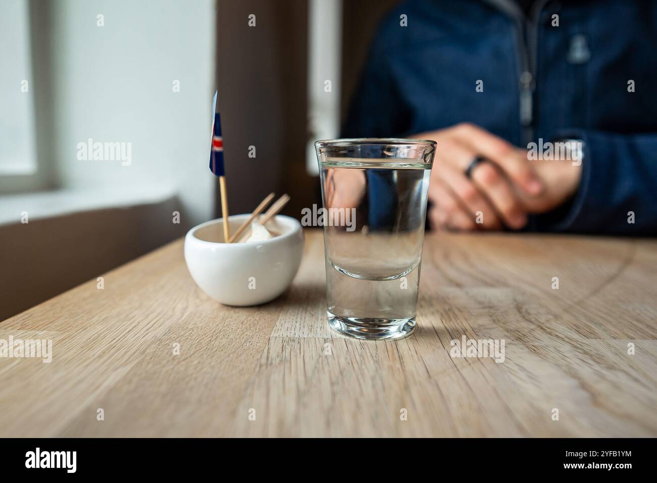 Sampling Fermented Shark (Hakarl) in Iceland Stock Photo - Alamy