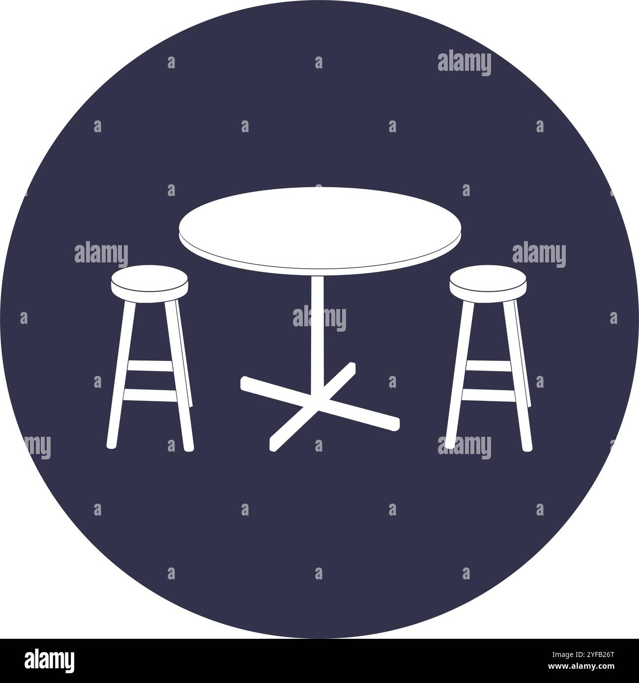 set of cafe tables and chairs vector illustration symbol design Stock ...