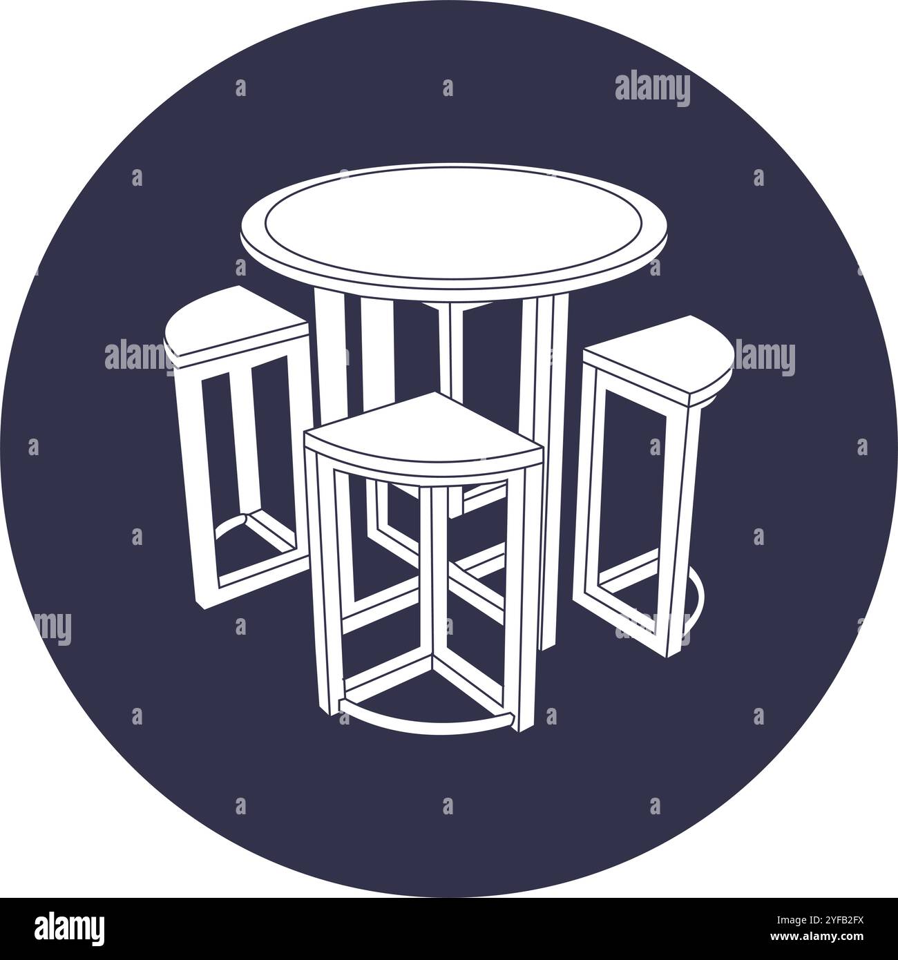 set of cafe tables and chairs vector illustration symbol design Stock ...