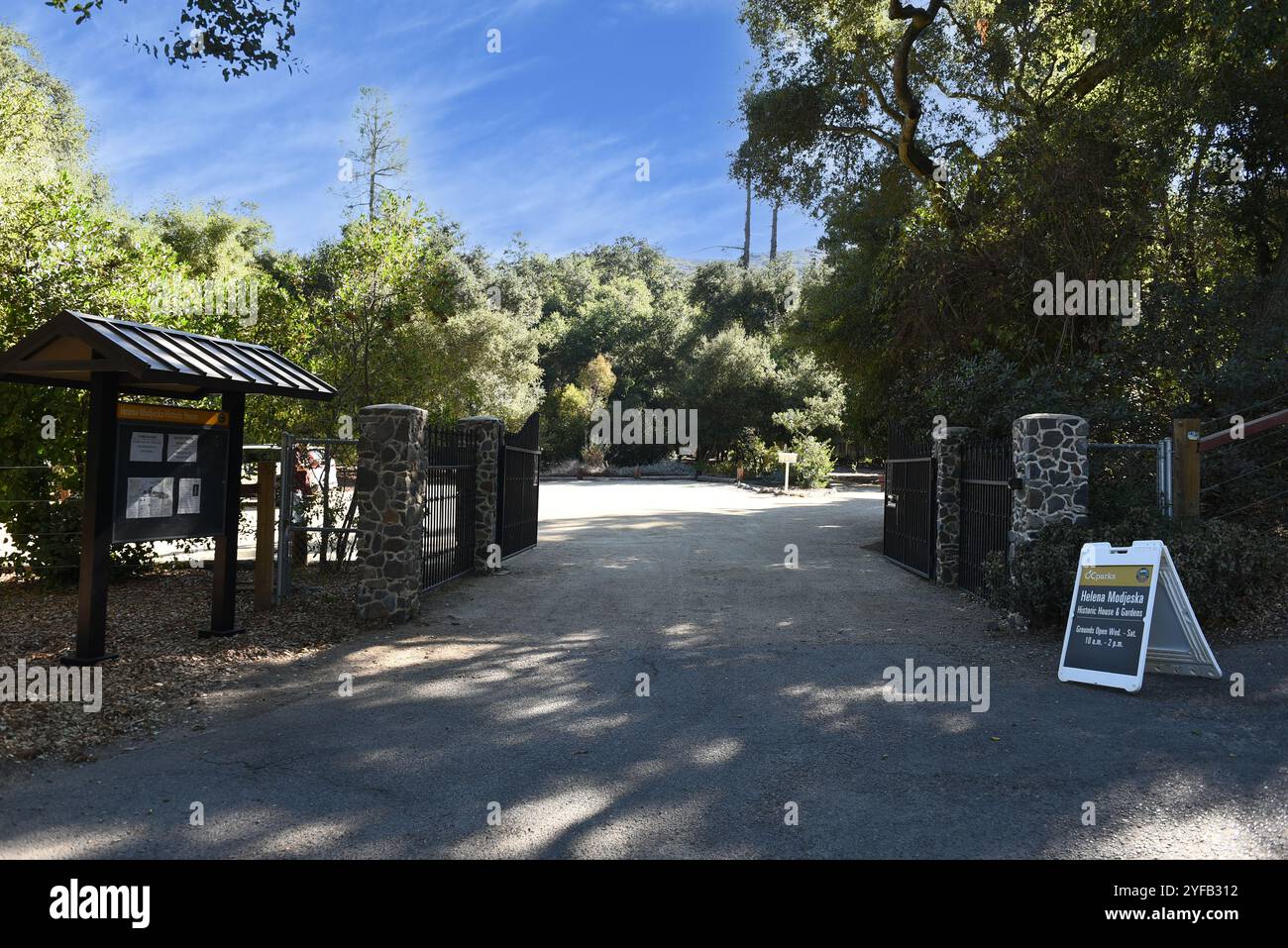 SILVERADO, CALIFORNIA - 25 OCT 2024: Entrance to the Helena Modjeska ...