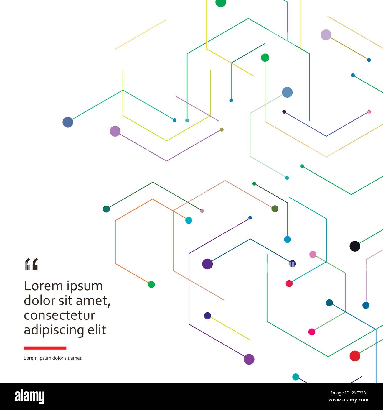 Geometric shape with hexagons. Business abstract vector template ...