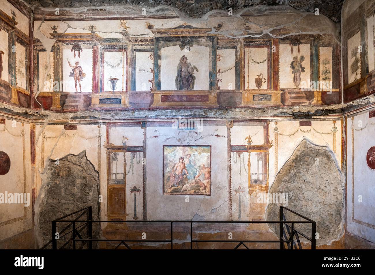 Fresco paintings depicting mythological scenes, House of the Vettii ...