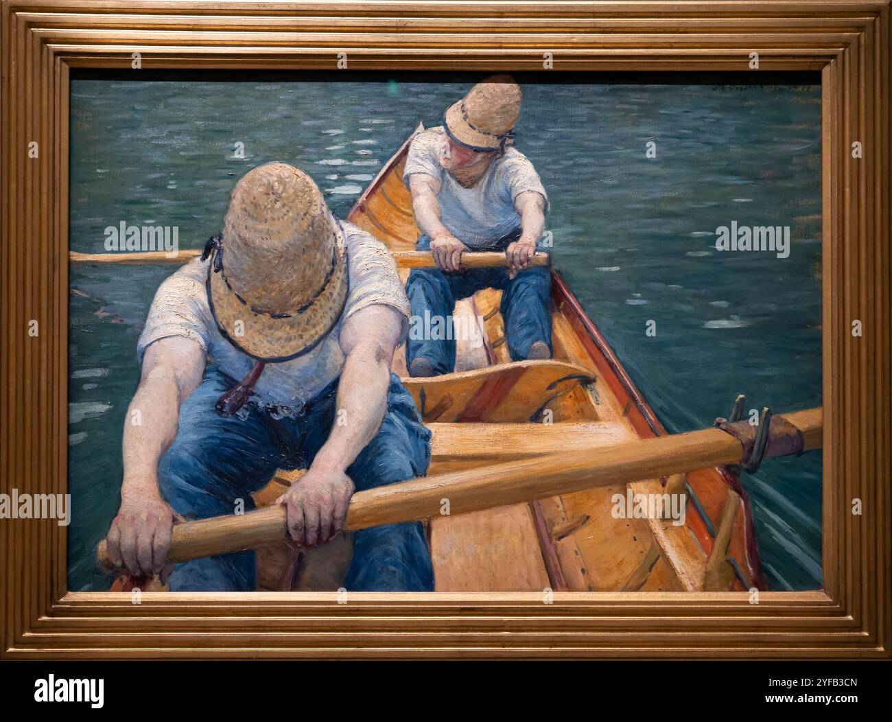 Paris, France - 05 13 2023: Orsay Museum. Boaters painted by Gustave ...