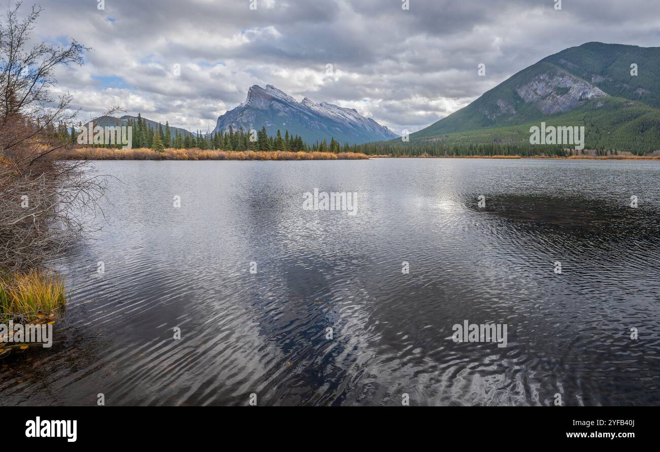 Vermilion Lakes with Mount Rundle in the background at Banff National ...