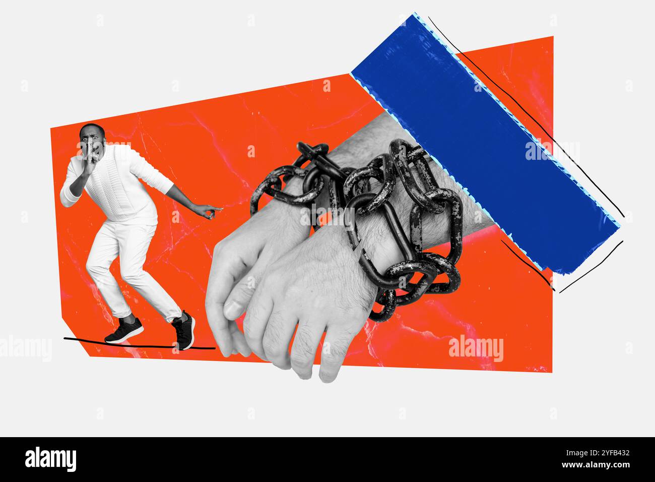 Composite photo collage of american guy show shh gesture secret illegal ...