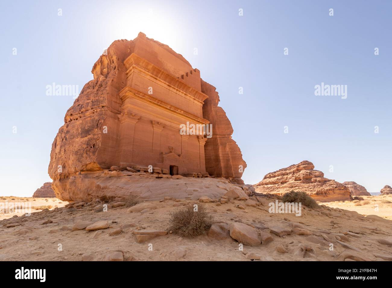 Qasr al Farid (Lonely castle) tomb at Hegra (Mada'in Salih) site near ...