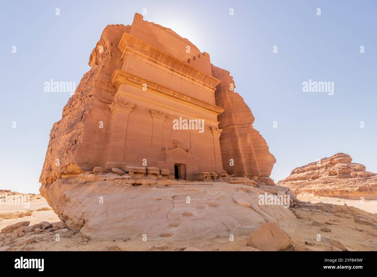 Qasr al Farid (Lonely castle) tomb at Hegra (Mada'in Salih) site near ...