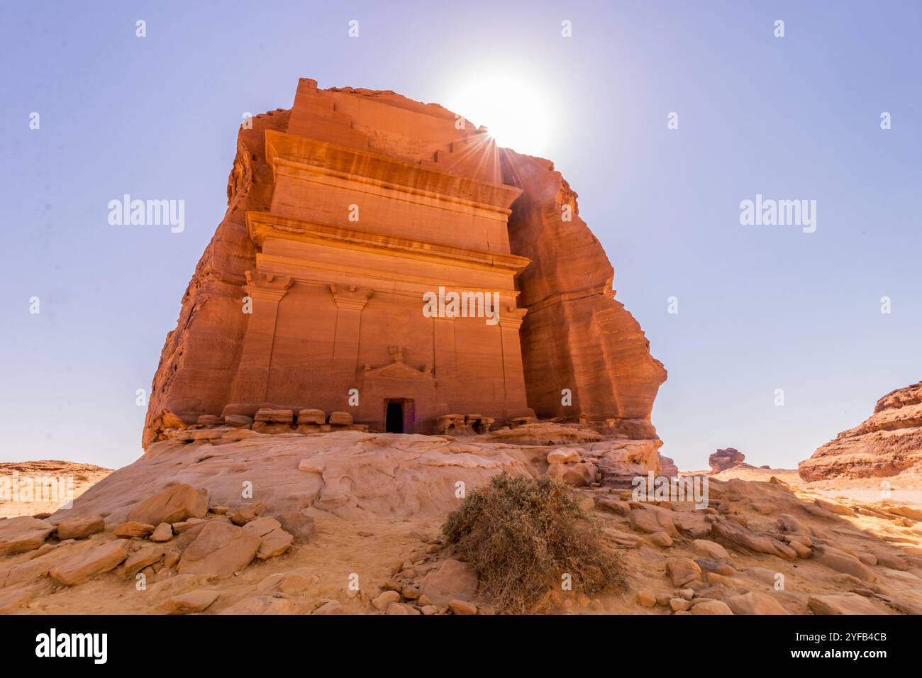 Qasr al Farid (Lonely castle) tomb at Hegra (Mada'in Salih) site near ...