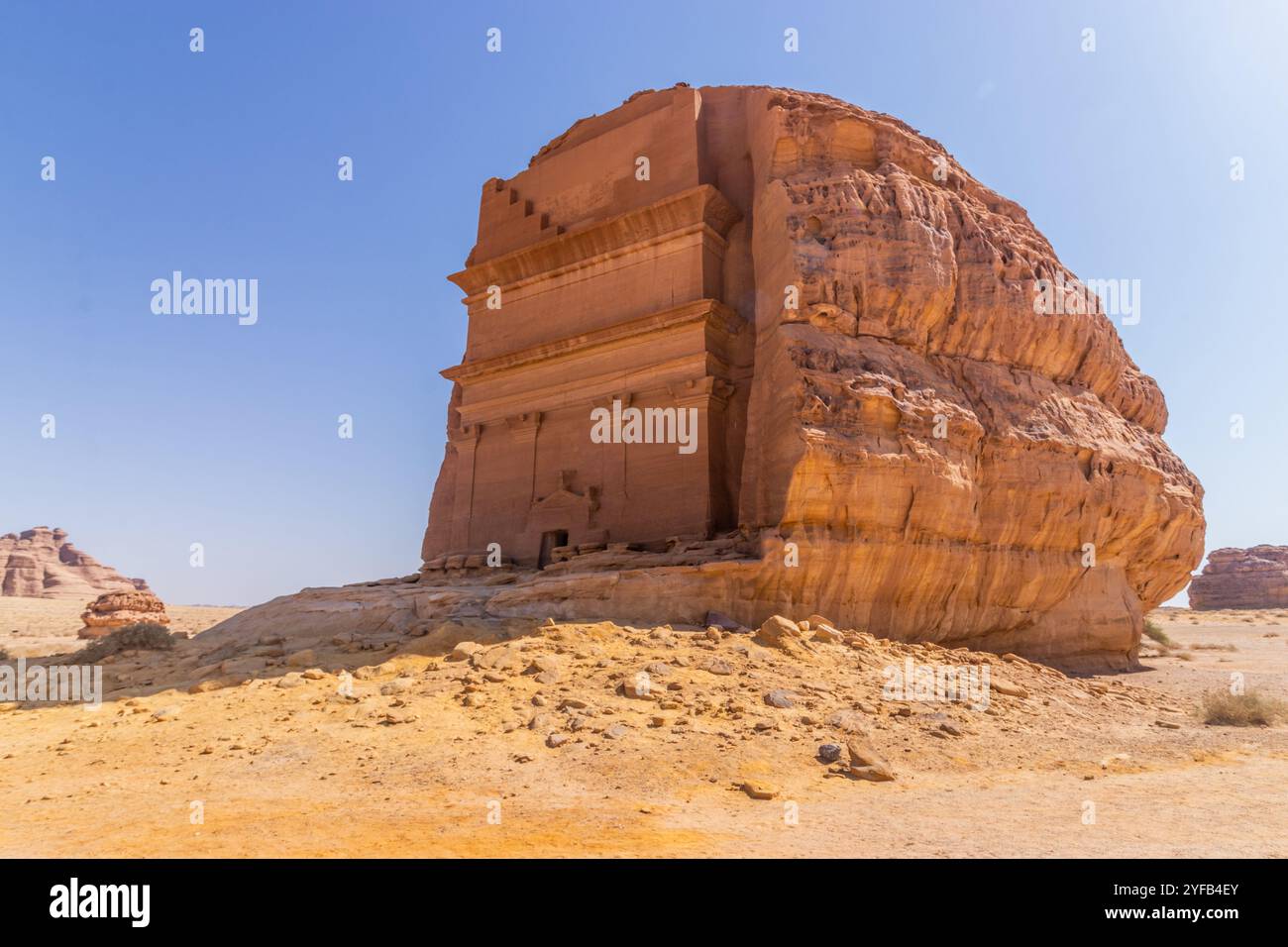 Qasr al Farid (Lonely castle) tomb at Hegra (Mada'in Salih) site near ...