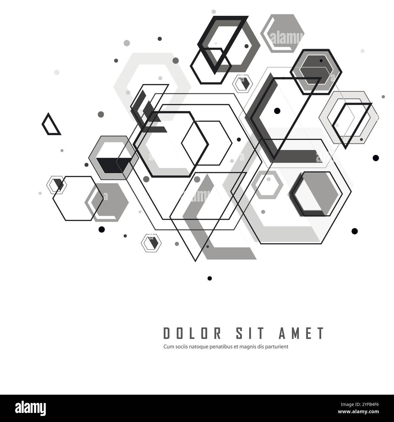 Hipster hexagons shapes pattern for flyer design. Digital technology ...