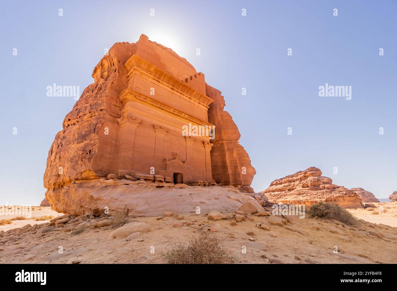 Qasr al Farid (Lonely castle) tomb at Hegra (Mada'in Salih) site near ...