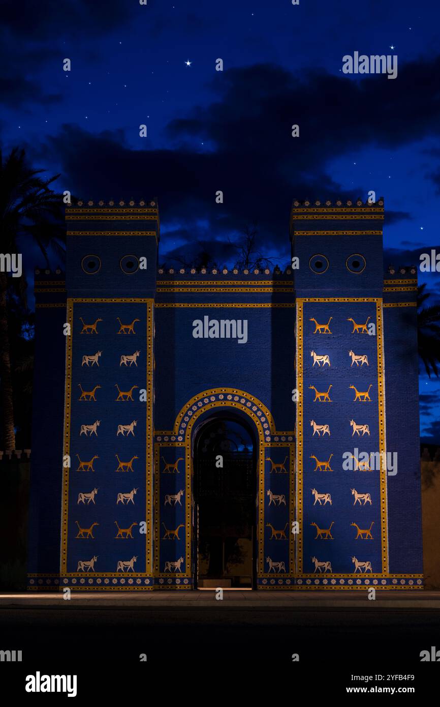 The Ishtar Gate replica in Hillah, Babel Province, Iraq Stock Photo - Alamy