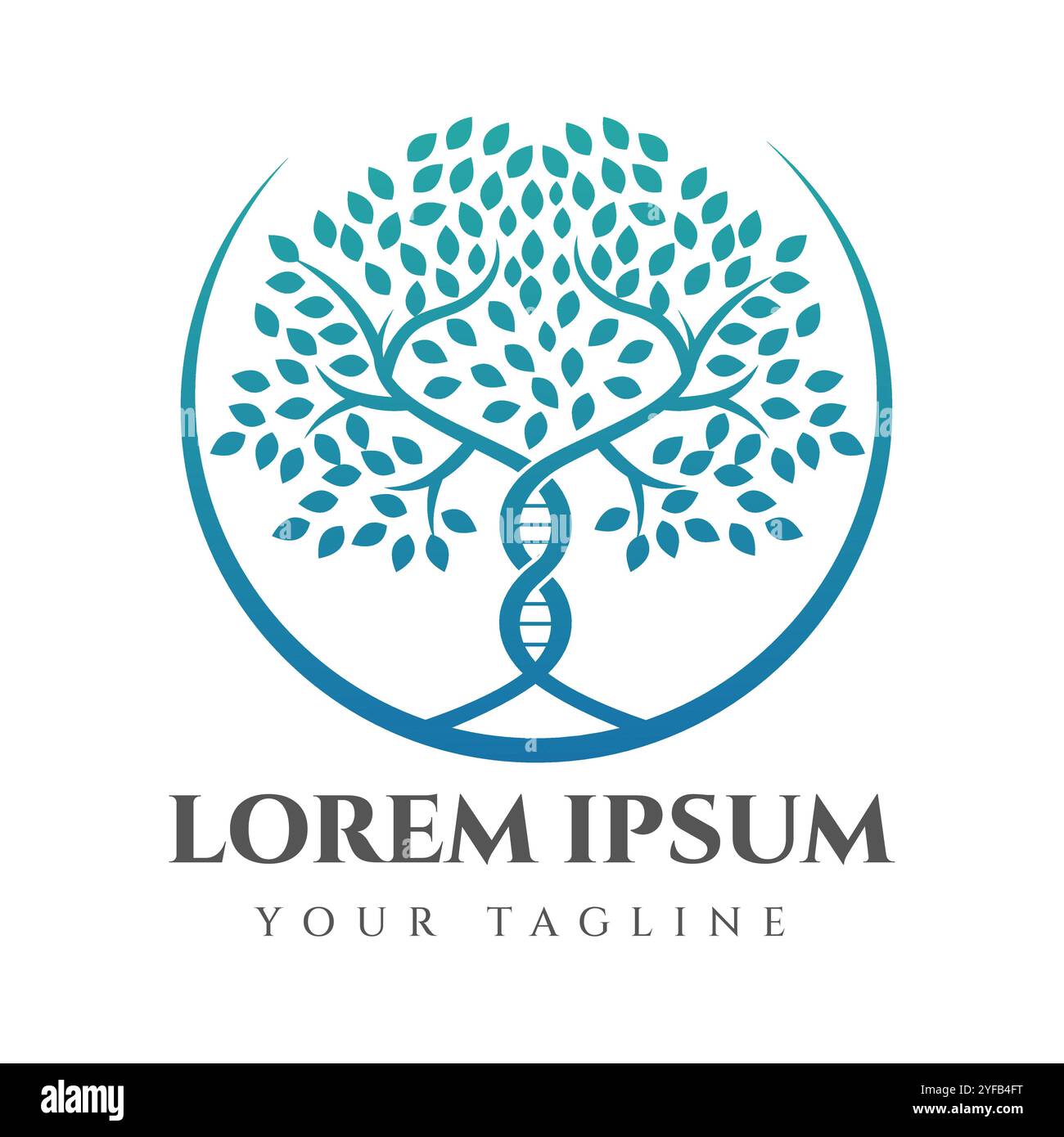 Creative Vector Logo that combines Tree of Life Elements with DNA ...