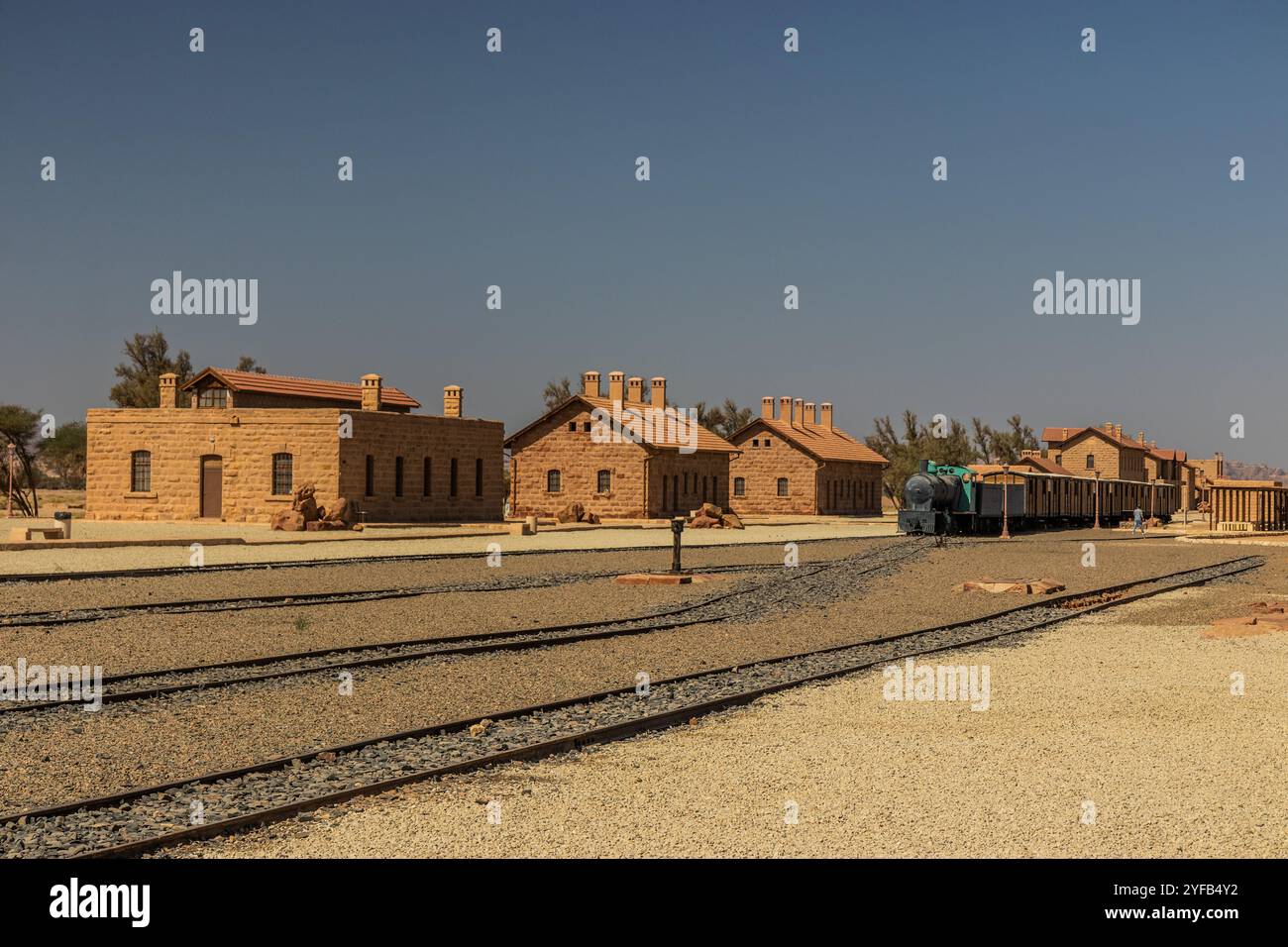 Train station of former Hejaz (Hijaz) Railway near Al Ula, Saudi Arabia ...