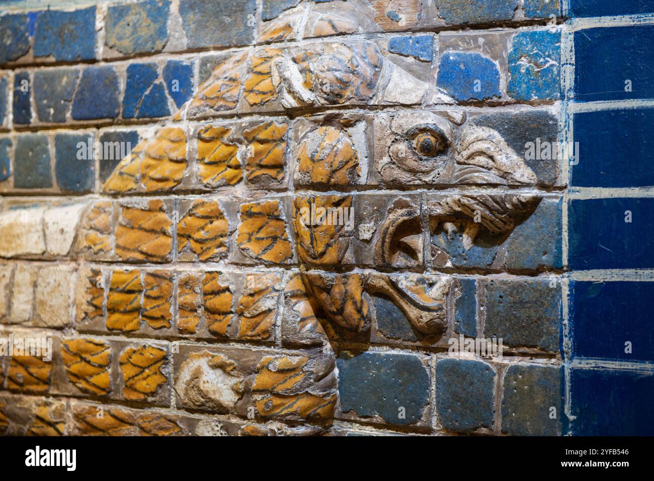 Roaring Lion on a Wall Panel from the Throne Room of Nebuchadnezzar II ...
