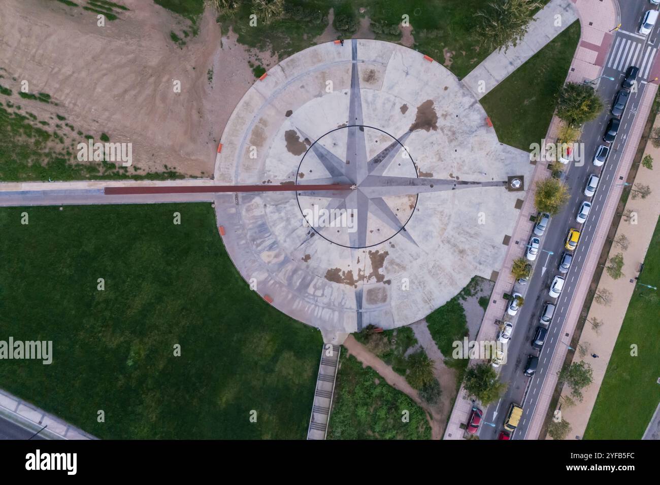 Aerial view of Multicaja-Zaragoza sundial, the largest sundial in the ...