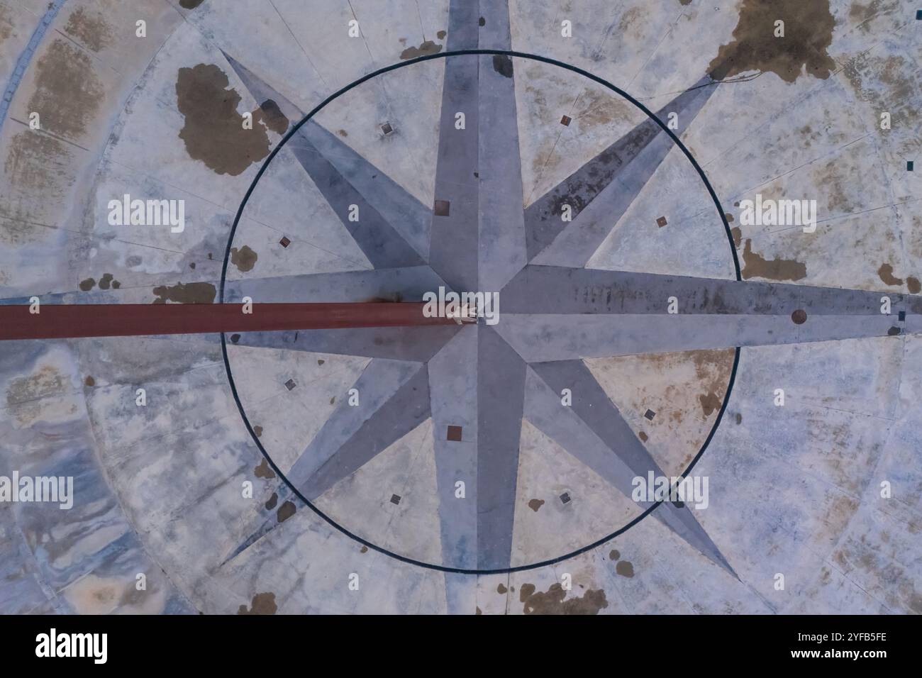 Aerial view of Multicaja-Zaragoza sundial, the largest sundial in the ...