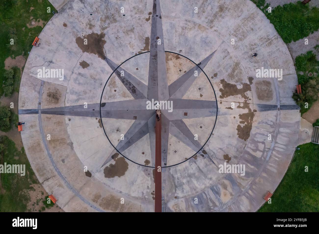 Aerial view of Multicaja-Zaragoza sundial, the largest sundial in the ...