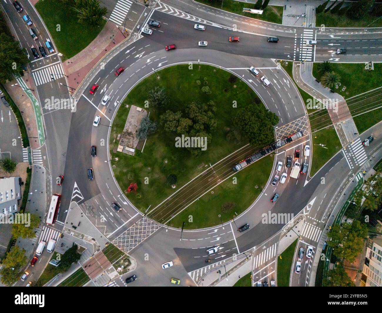 Overhead perspective of traffic flow hi-res stock photography and ...