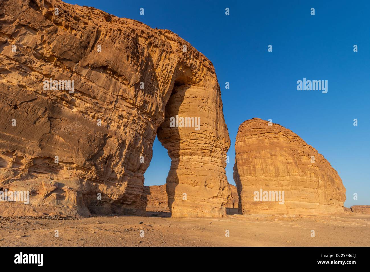 Jabal Al-Fil (Elephant Rock) rock formation near Al Ula, Saudi Arabia ...