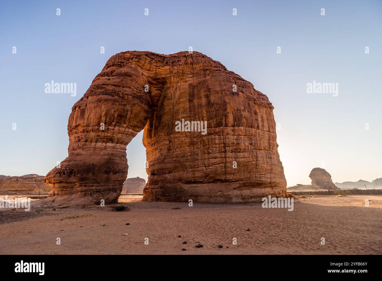 Jabal Al-Fil (Elephant Rock) rock formation near Al Ula, Saudi Arabia ...