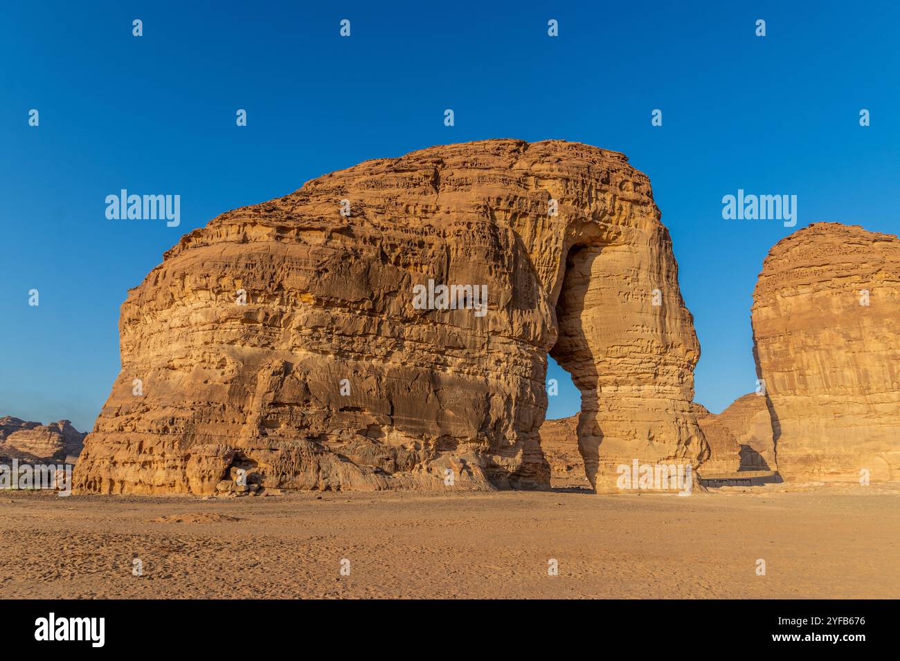 Jabal Al-Fil (Elephant Rock) rock formation near Al Ula, Saudi Arabia ...