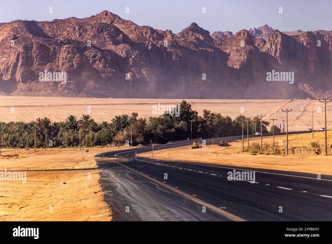 Road 70 through desert near Al Ula, Saudi Arabia Stock Photo - Alamy