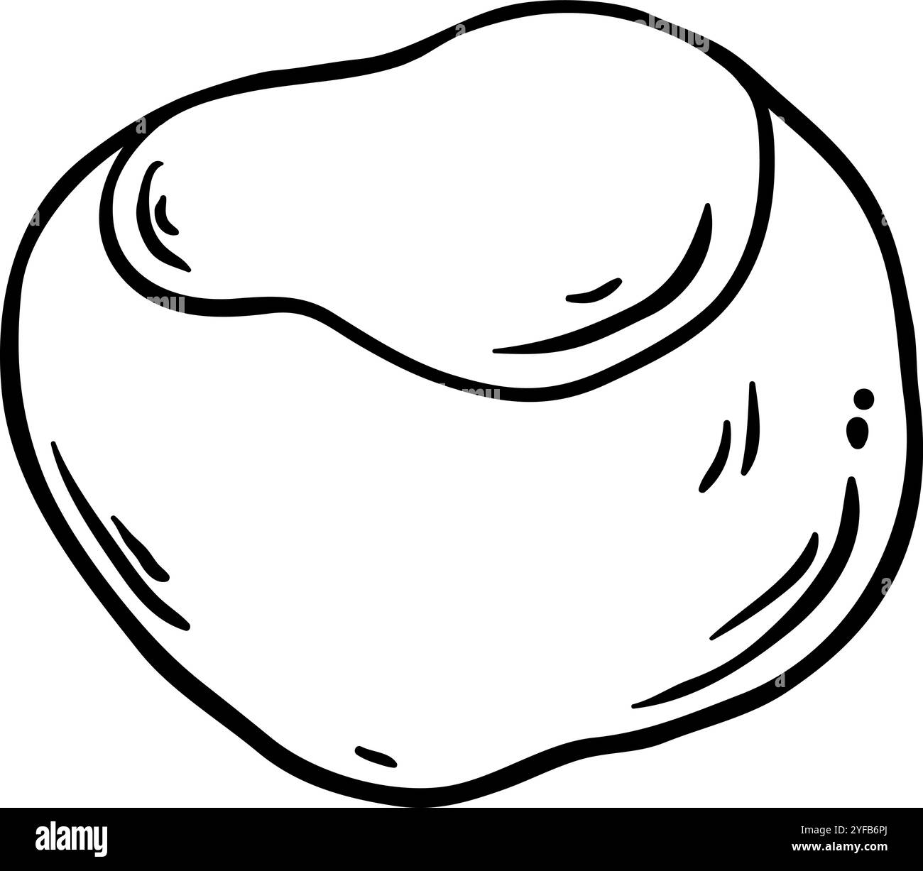 Chestnut Nut Isolated Outline Illustration Stock Vector Image & Art - Alamy