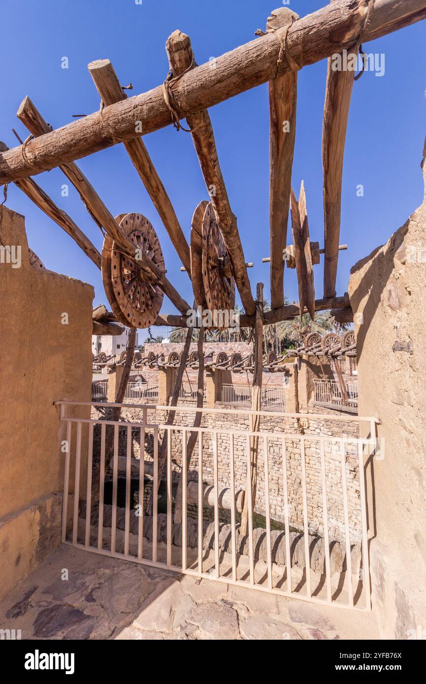 Pulleys of Bir Haddaj, one of the largest and oldest wells in the ...