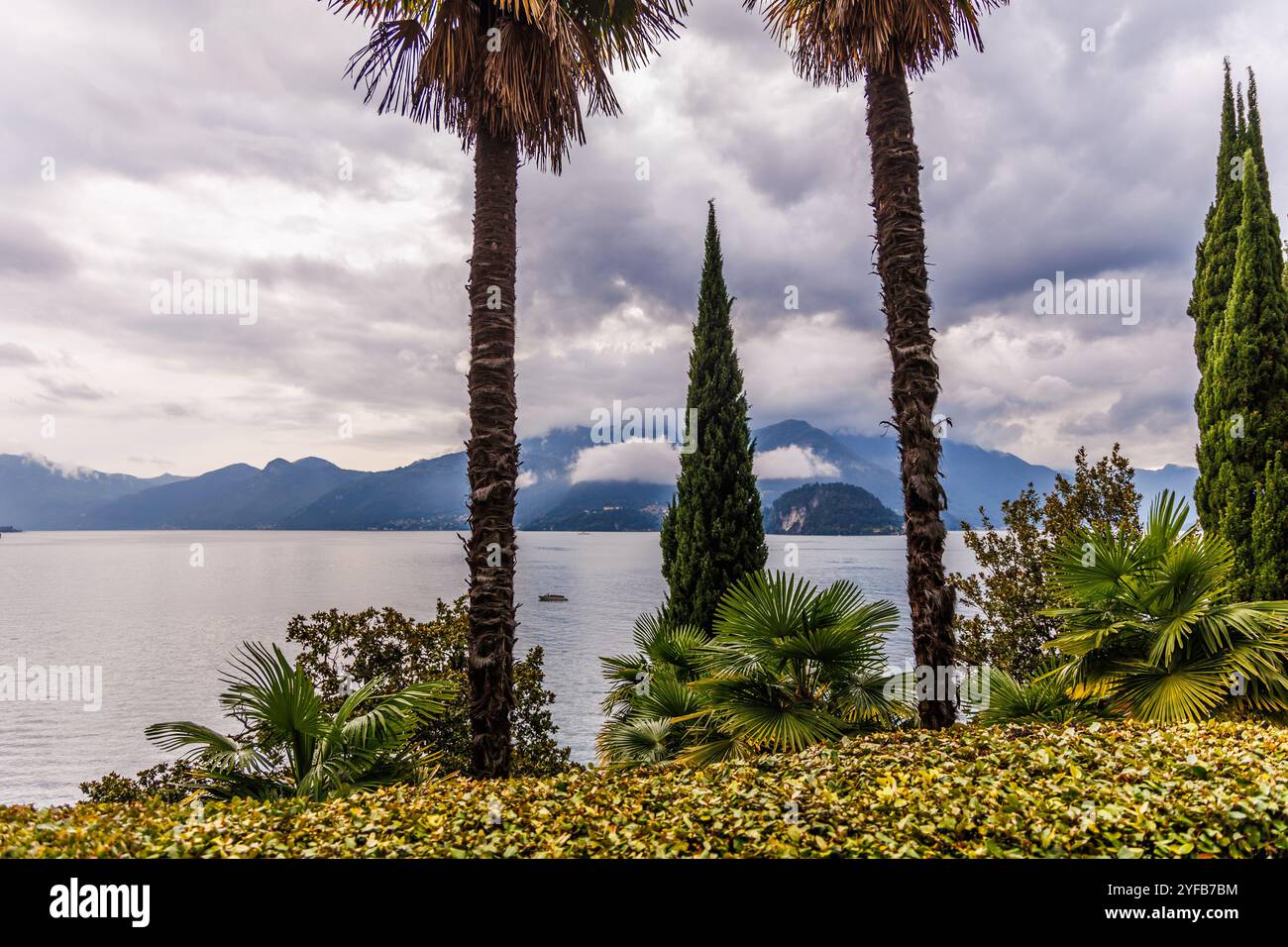 Varena, Italy - September, 2024: Italian village waterside view on Lake ...