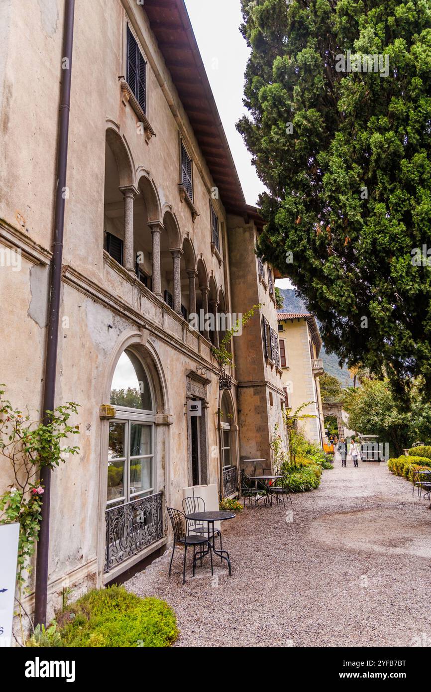 Varena, Italy - September, 2024: Italian village waterside view on Lake ...