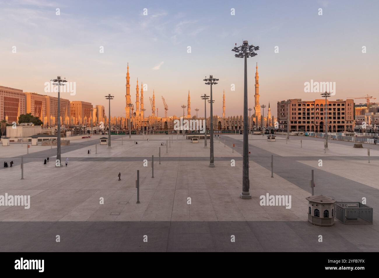 Prophet's Mosque in Al Haram area of Medina, Saudi Arabia Stock Photo ...