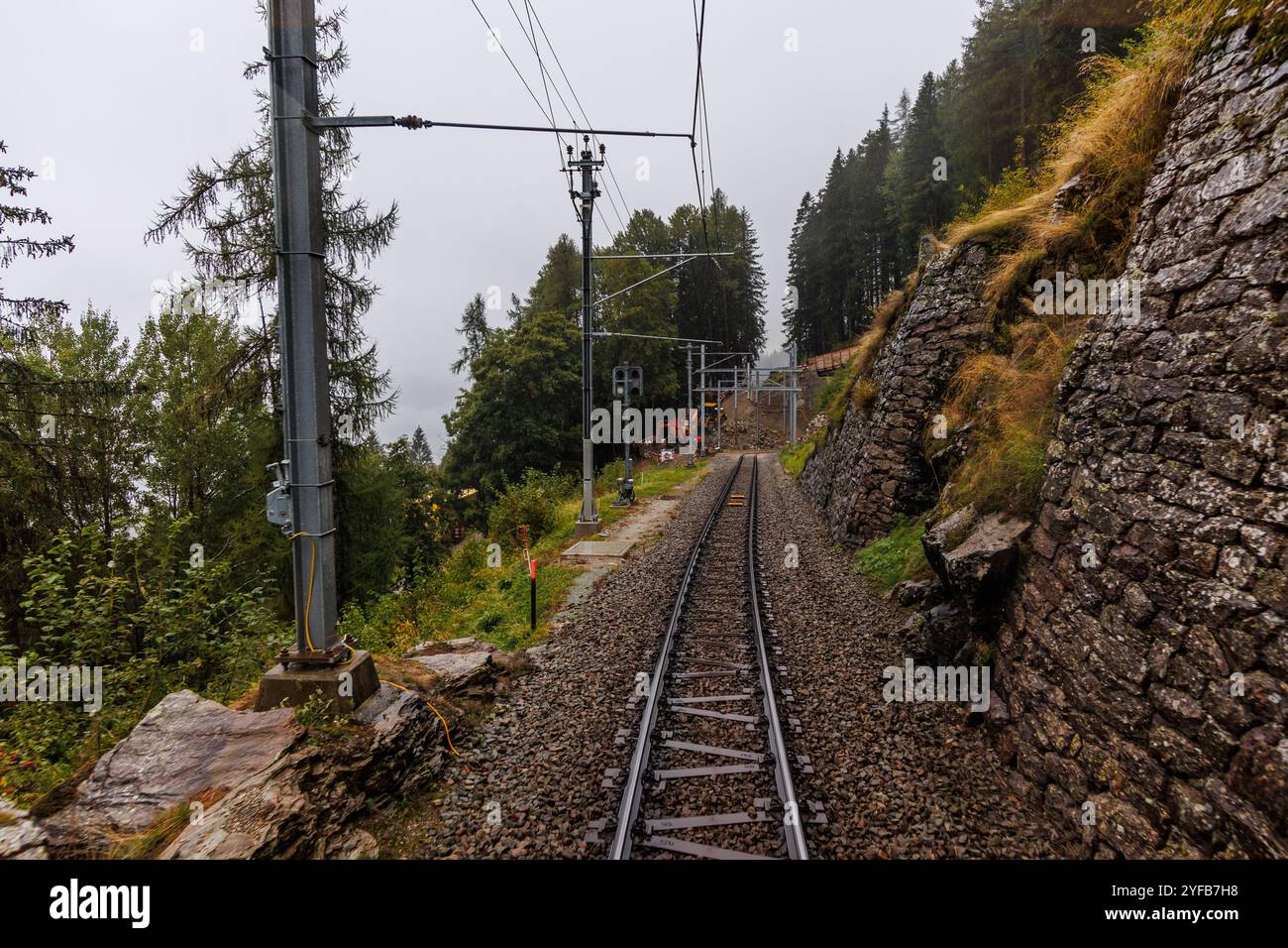 Saint Moritz, Switzerland - September, 2024: The route of journey of ...