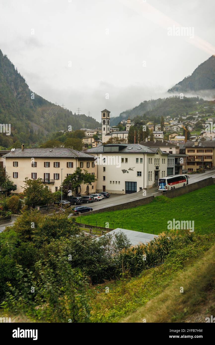 Saint Moritz, Switzerland - September, 2024: The route of journey of ...