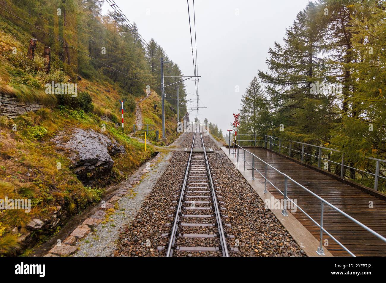 Saint Moritz, Switzerland - September, 2024: The route of journey of ...