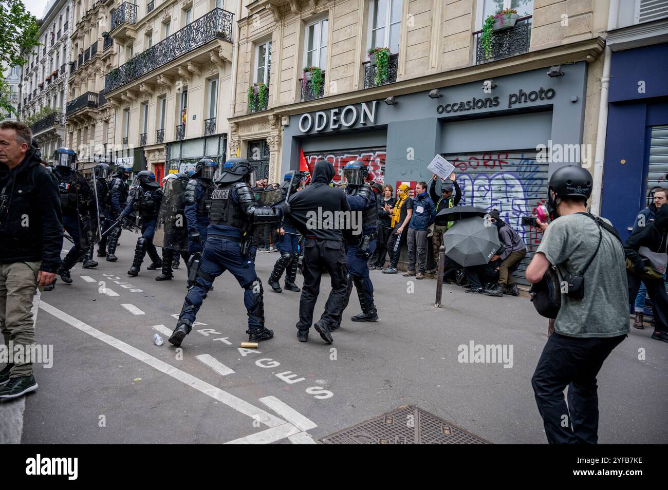 May Day 2024 protests in Paris Stock Photo - Alamy