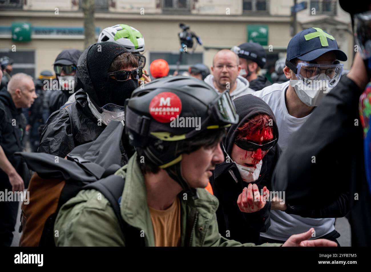 May Day 2024 protests in Paris Stock Photo - Alamy