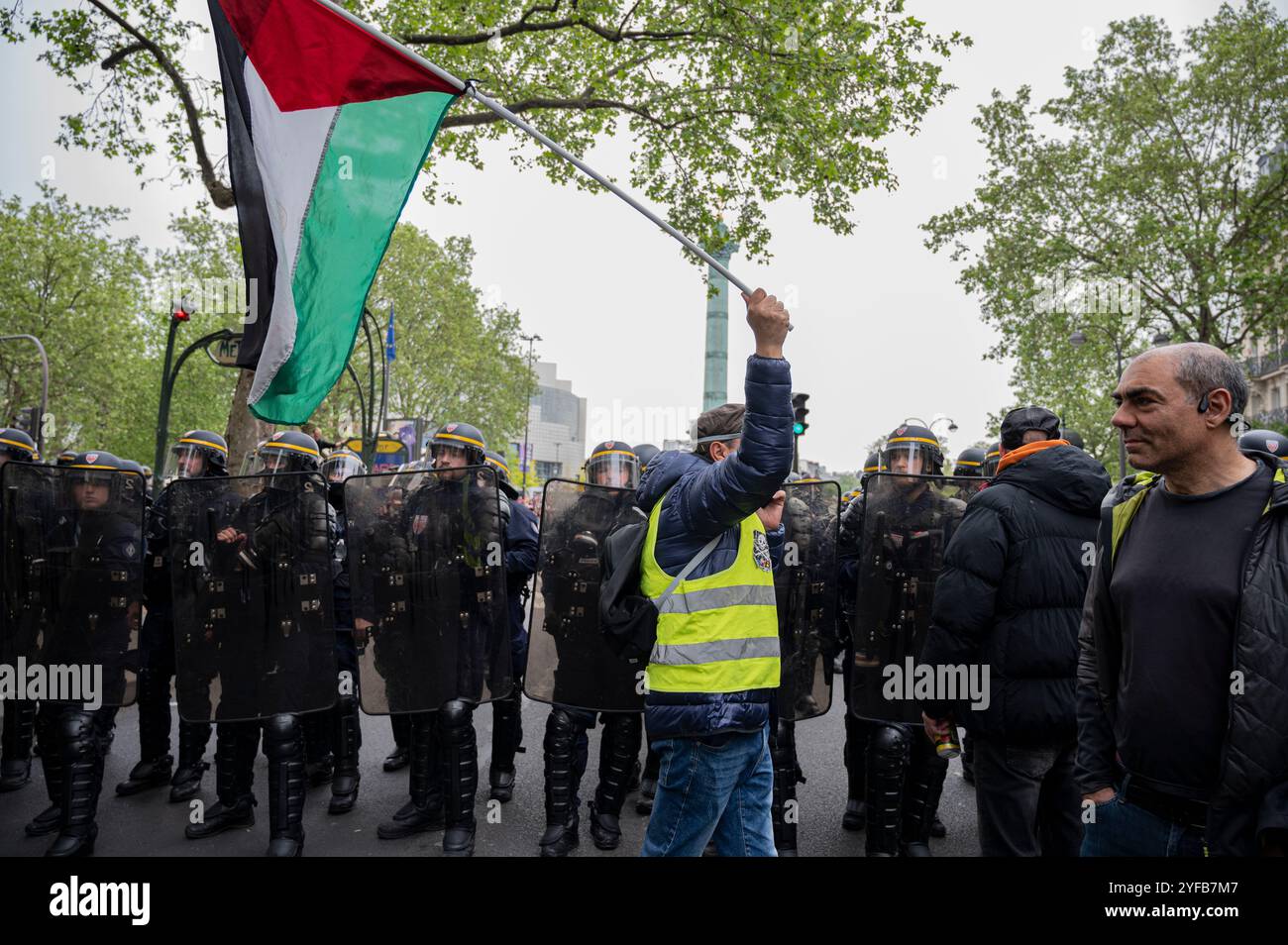 May Day 2024 protests in Paris Stock Photo - Alamy