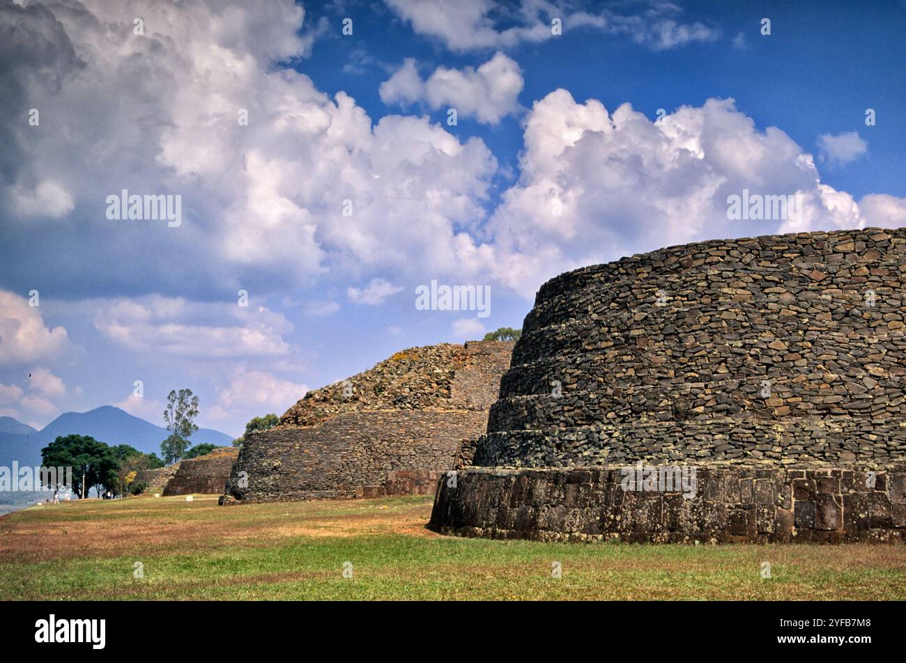 Las Yacatas, semi-circular pyramids, ancient temples at Purépecha ...