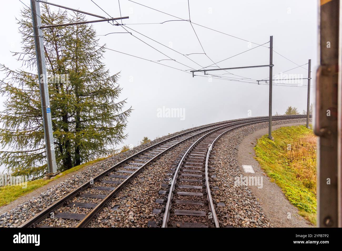Saint Moritz, Switzerland - September, 2024: The route of journey of ...