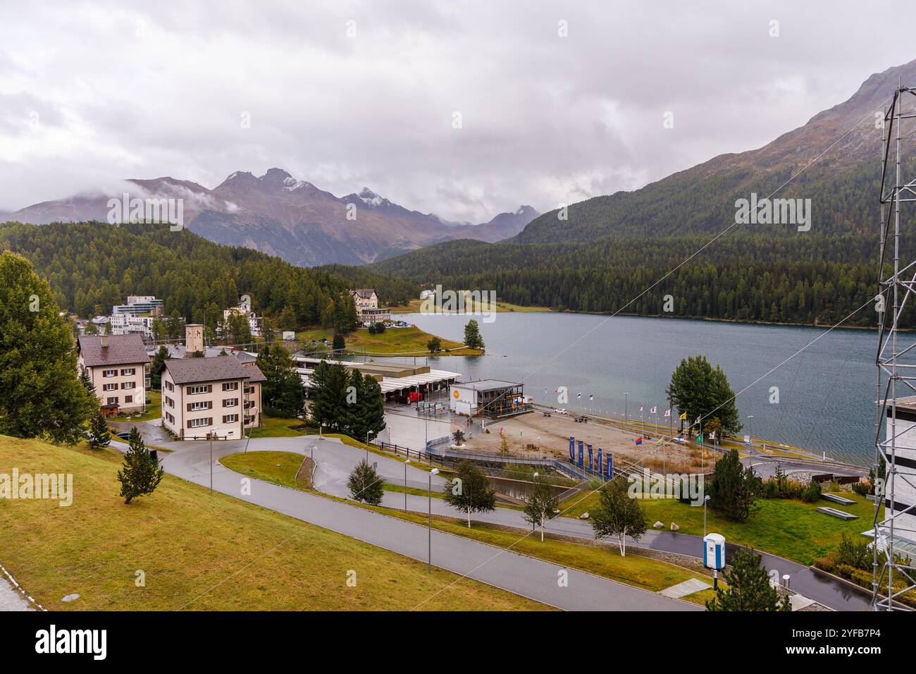Saint Moritz, Switzerland - September, 2024: View to the buildings of ...